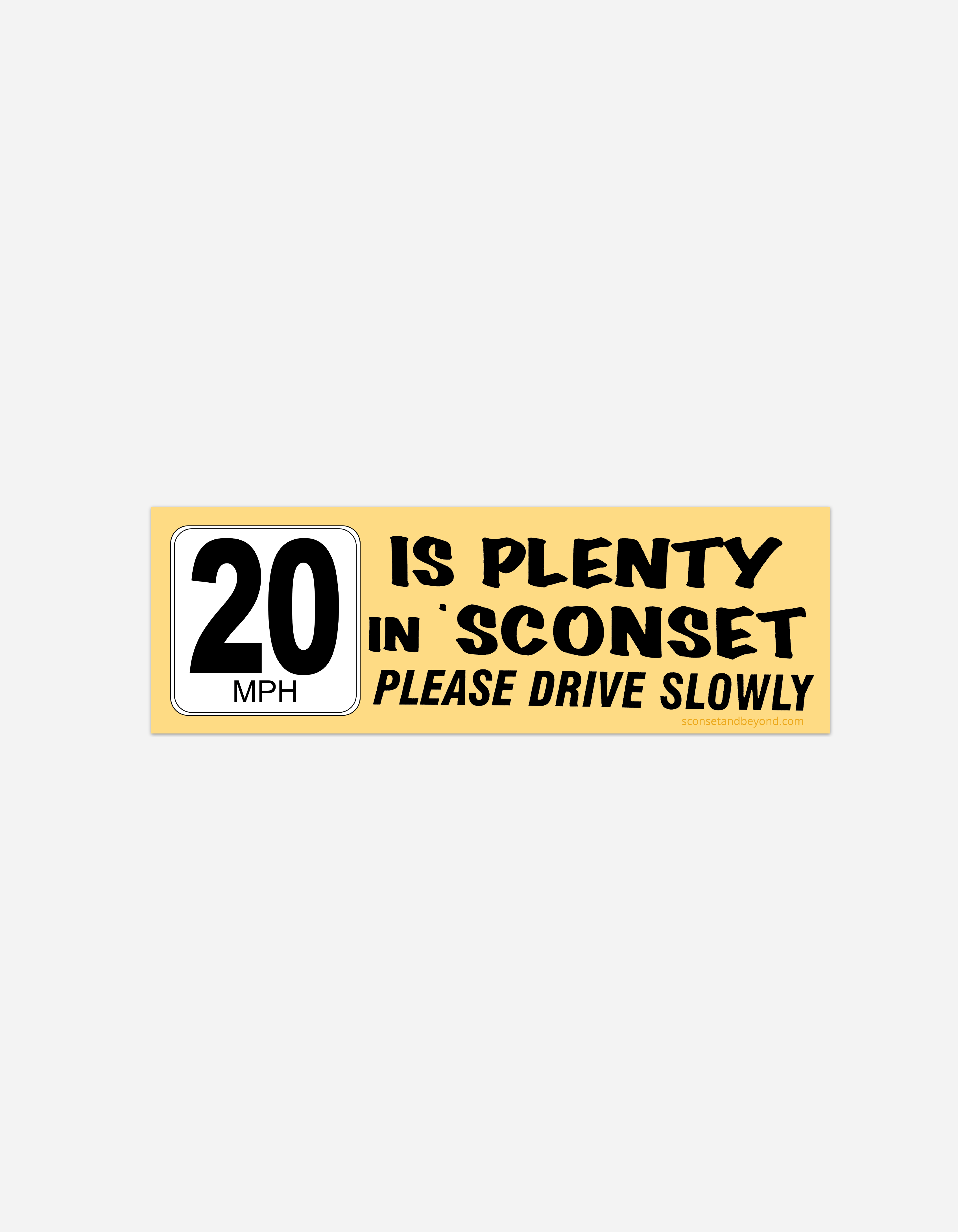 "20 Is Plenty" Vintage Bumper Sticker and Magnet – Sconset and Beyond